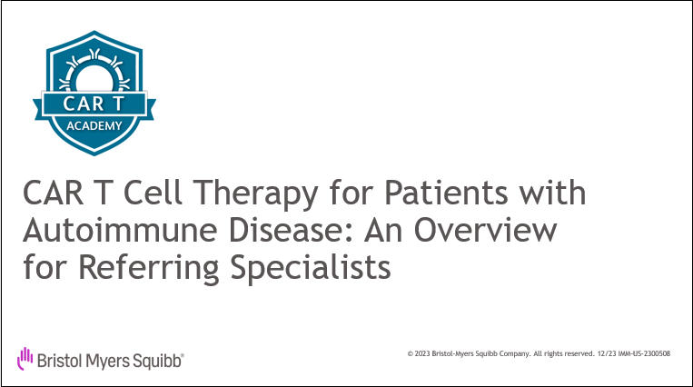 CAR T Academy | For Healthcare Providers